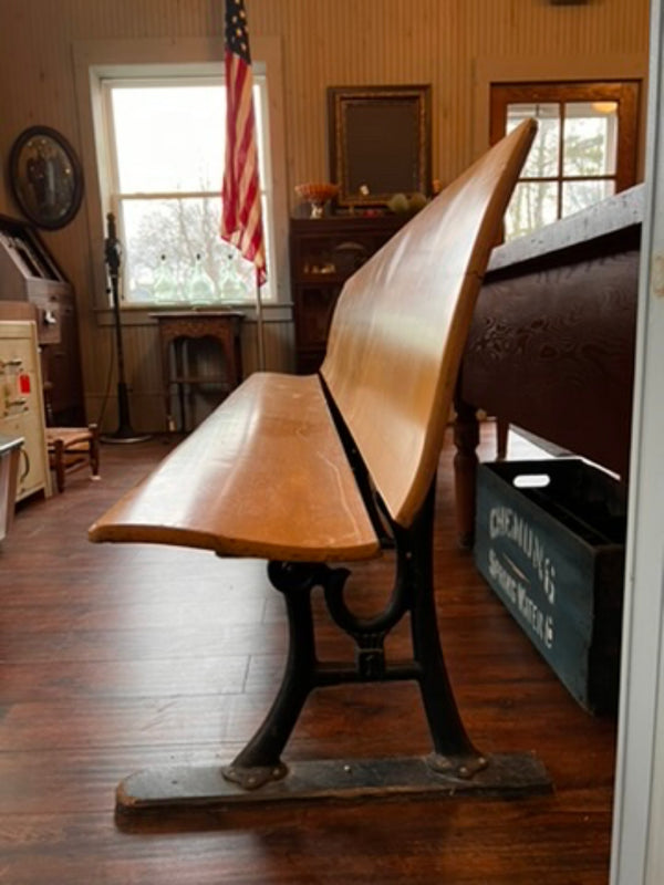 Cast Iron Oberlin College Student 8'L Folding Bench 7220508819517 - Old ...