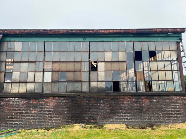 Antique Steel Factory Window W/Center Casement Window - Old School ...