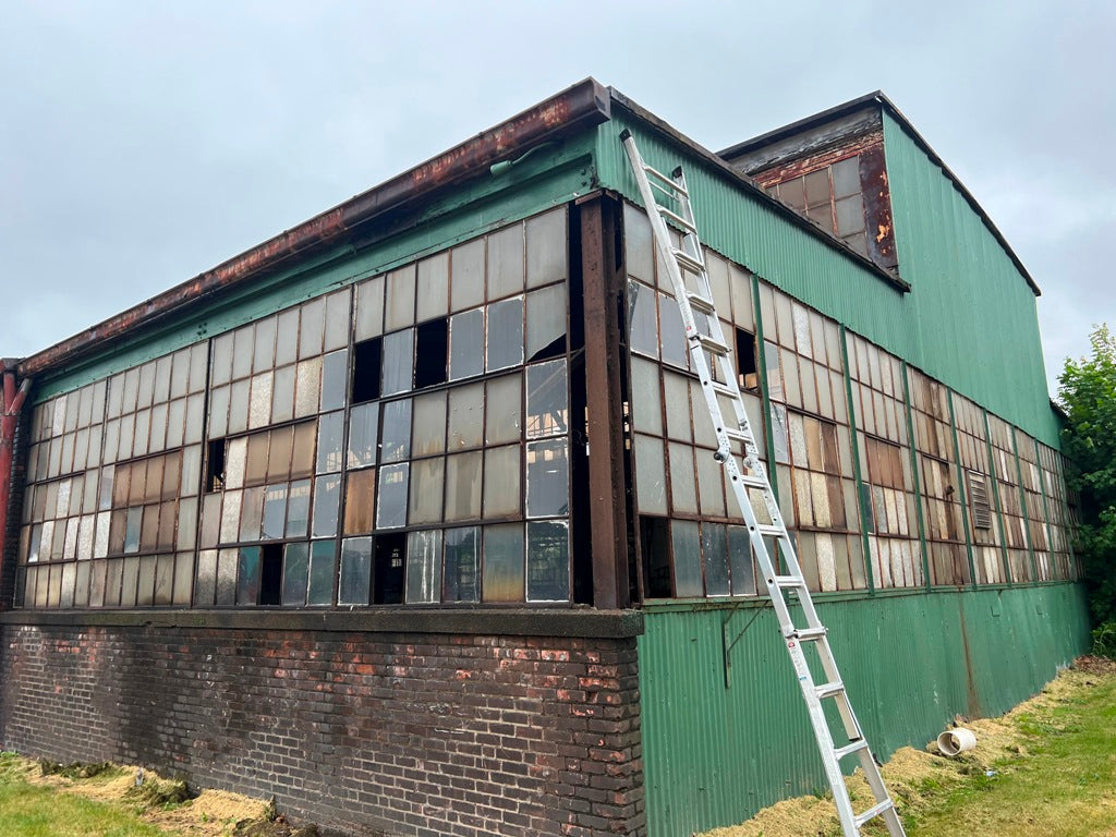 Antique Steel Factory Window W/Center Casement Window - Old School ...