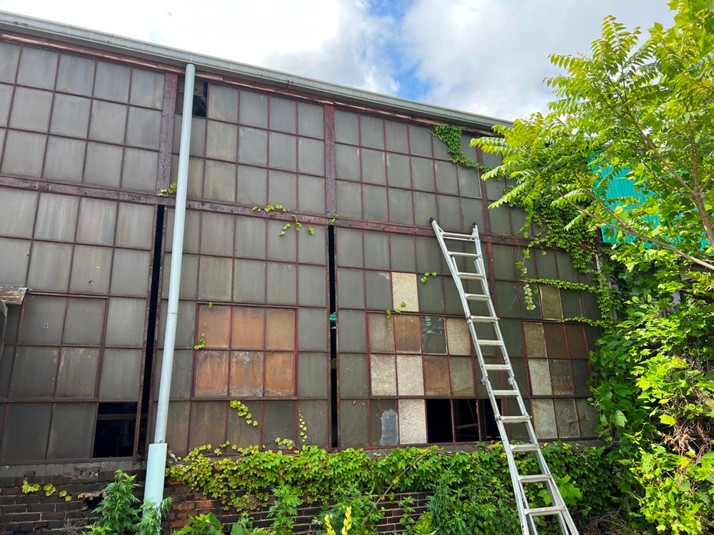 Antique Steel Factory Window W/Center Casement Window - Old School ...