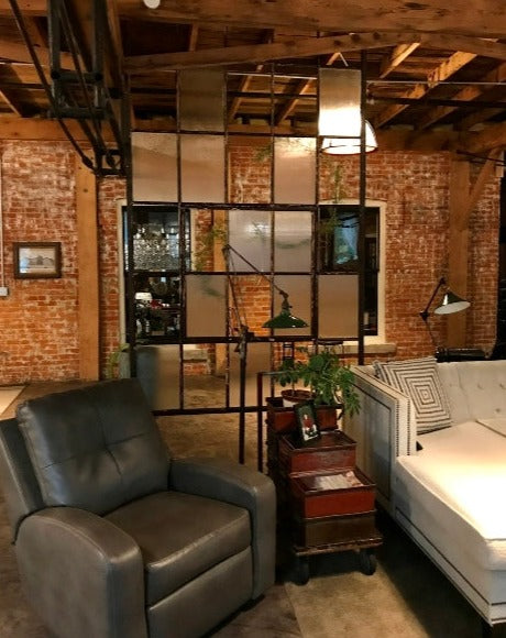 Antique Steel Factory Window W/Center Casement Window - Old School ...