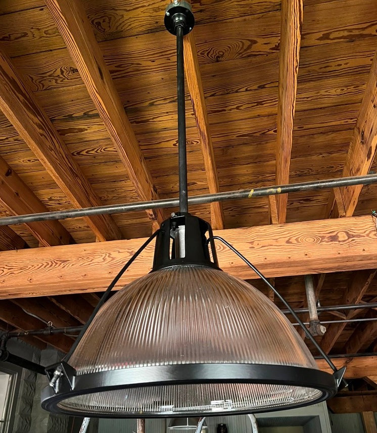 Holophane Light Fixture~ Industrial Glass Large 18" Diameter - Old ...