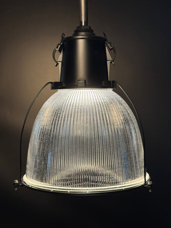 Holophane Light Fixture~ Industrial Glass Large 16" Diameter Matte ...
