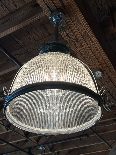 Holophane Light Fixture~ Industrial Glass Large 18" Diameter ...