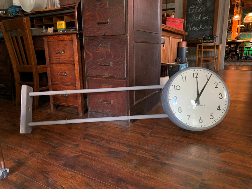 17" 1950 Stromberg Clock Double Face Wall/Ceiling/Floor School ...
