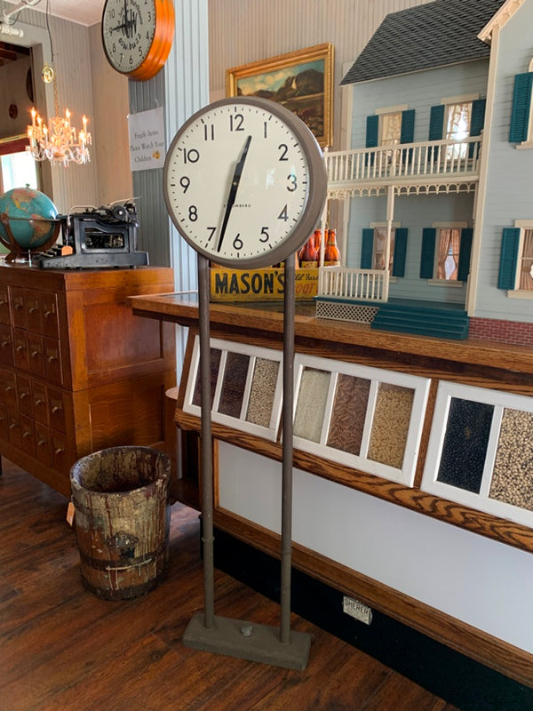 15" 1950 Stromberg Clock Double Face Wall/Ceiling/Floor School ...